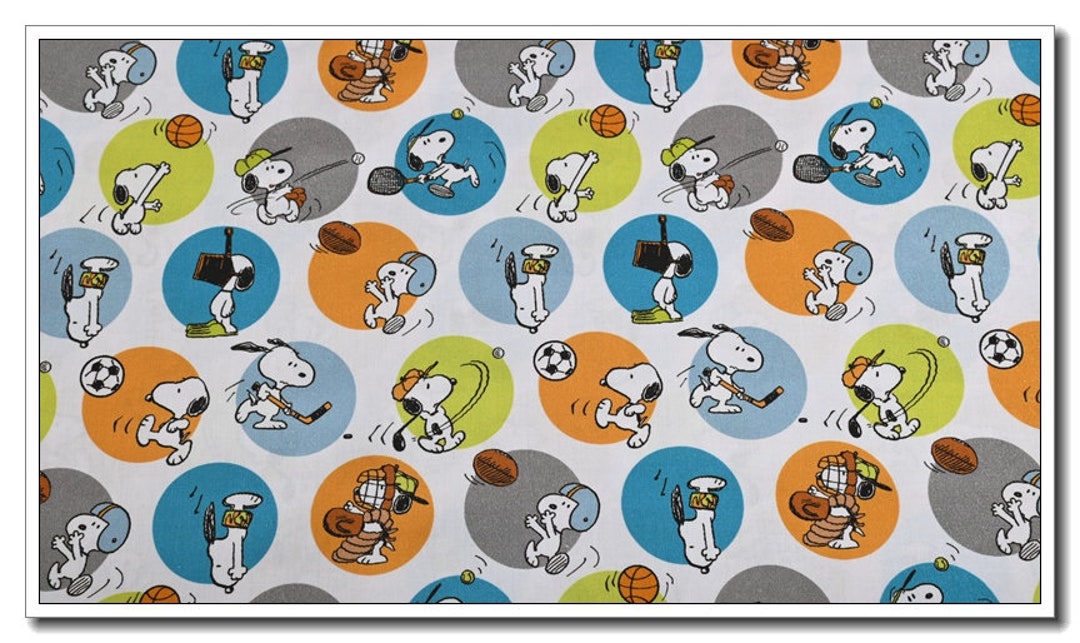 Peanuts Snoopy and Woodstock Fabric Anime Cotton Fabric by the Half ...