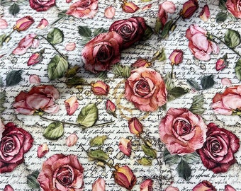 Vintage Roses Fabric Rosey Document by Peagreengirl Shabby Chic ...