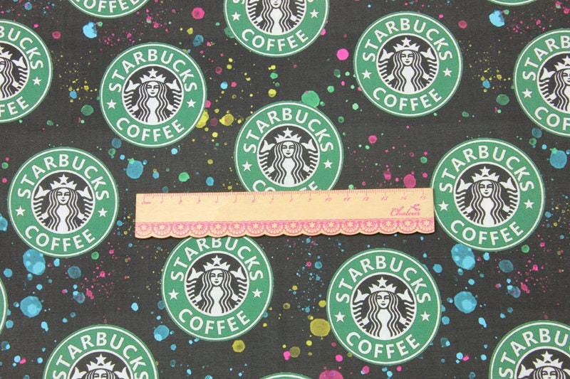 Starbucks Coffee Fabric Anime Cotton Fabric by the Half Yard - Etsy