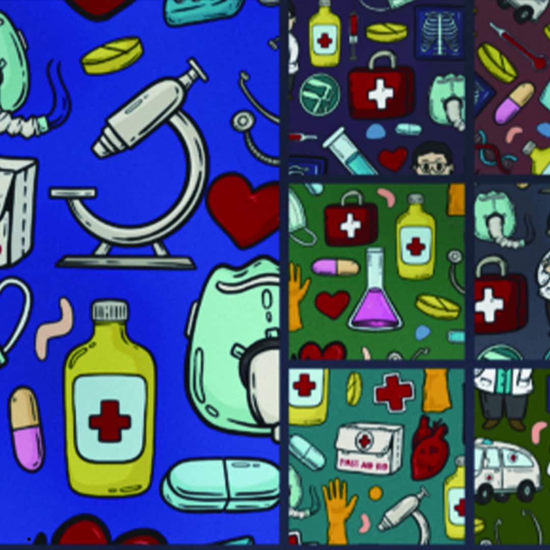 Medical Patterns Cotton Fabric, Sold by the Yard - Etsy