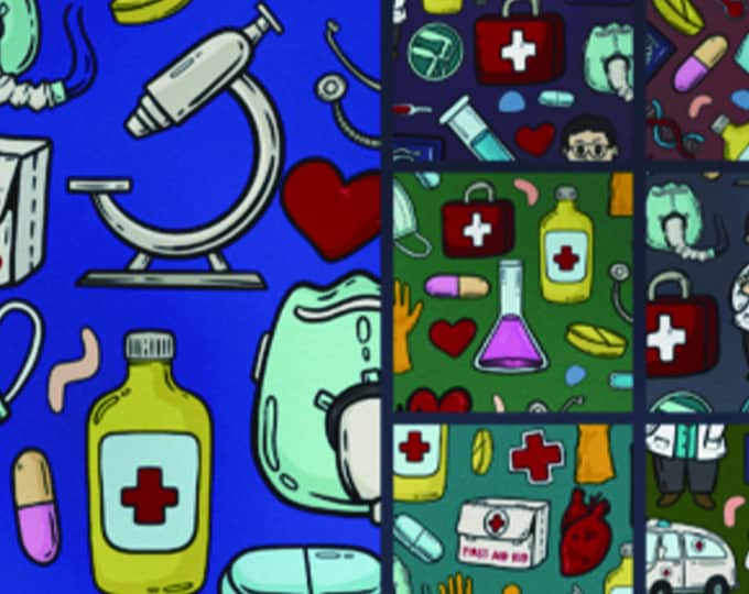 Doctor Fabric Doctor/medical Fabric by Littlearrowdesign Medical ...