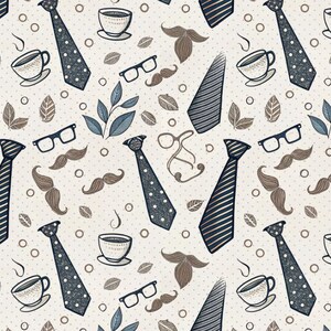 Men's Tie Pattern - 100% Cotton Fabric - Cotton Fabric - Suitable for ...