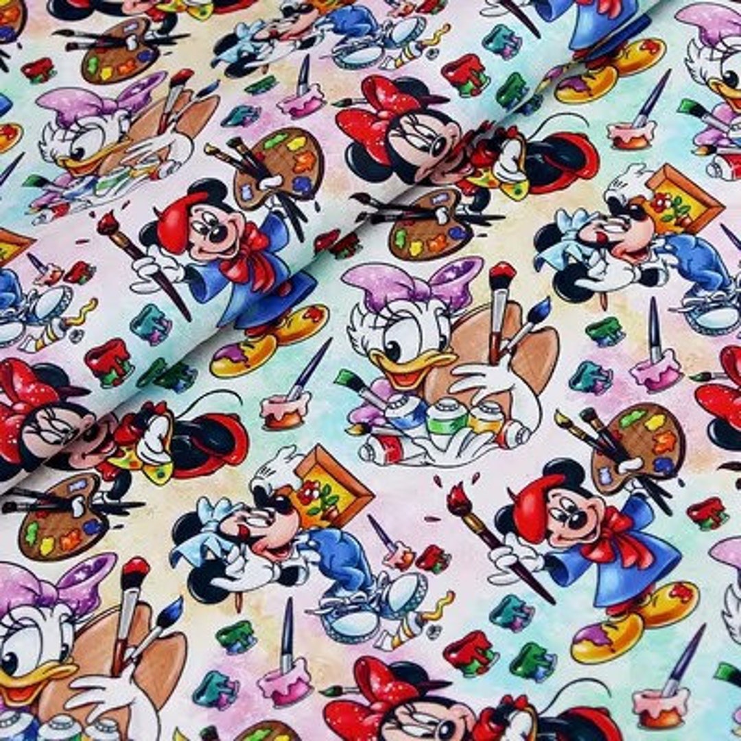 Disney's Mickey Mouse Fabric Donald Duck Fabric Anime - Etsy