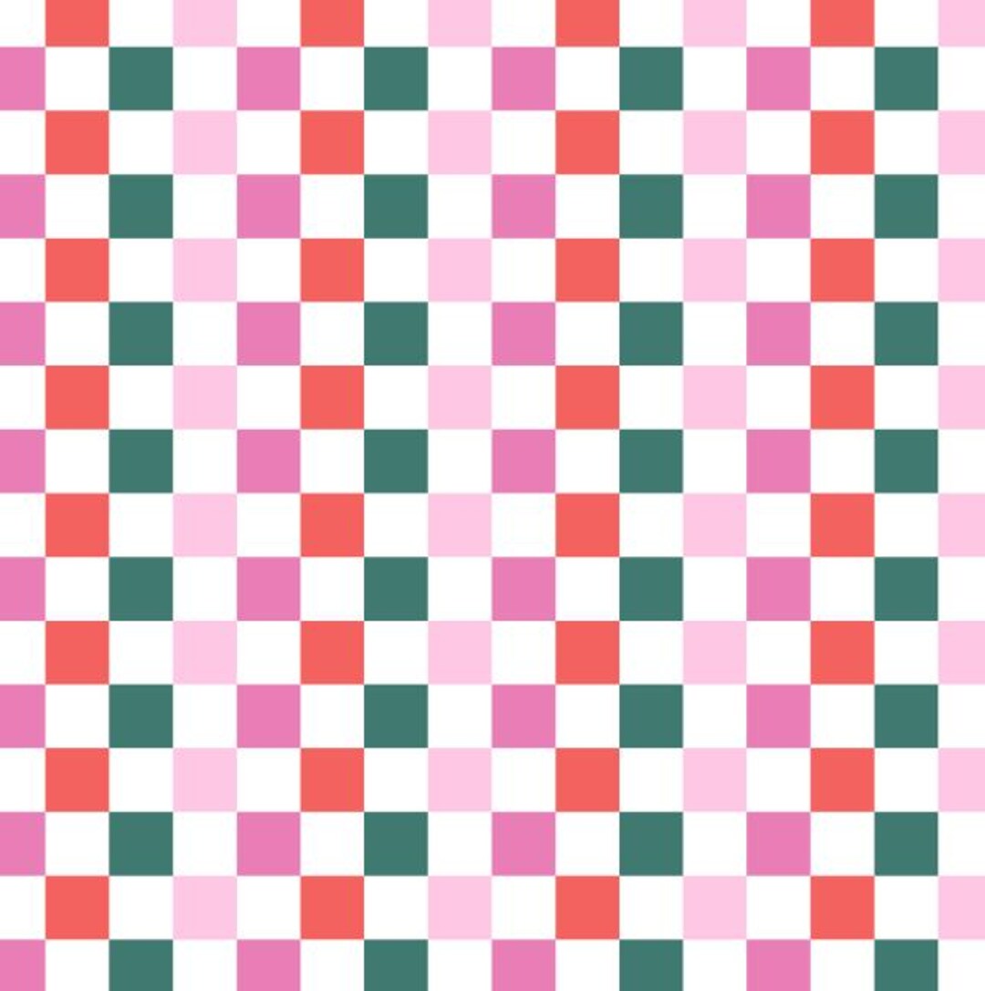 Christmas Checkered Pattern Cotton Fabric, Sold by the Yard - Etsy
