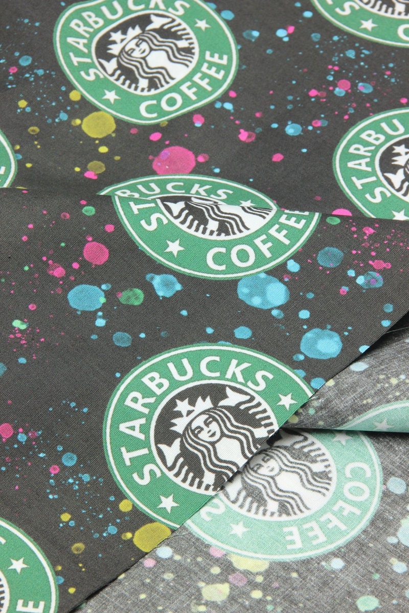 Starbucks Coffee Fabric Anime Cotton Fabric by the Half Yard - Etsy