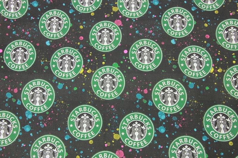 Starbucks Coffee Fabric Anime Cotton Fabric by the Half Yard - Etsy