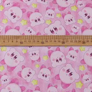 Kirby Fabric Video Game Fabric Anime Cotton Fabric by the Half Yard - Etsy