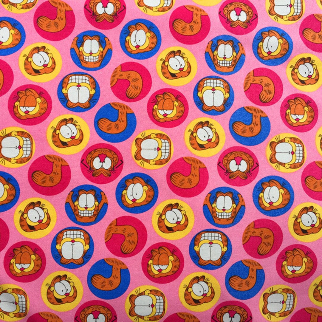 Garfield Canvas Fabric, Cartoon Canvas, Printed Fabric, by the Half ...