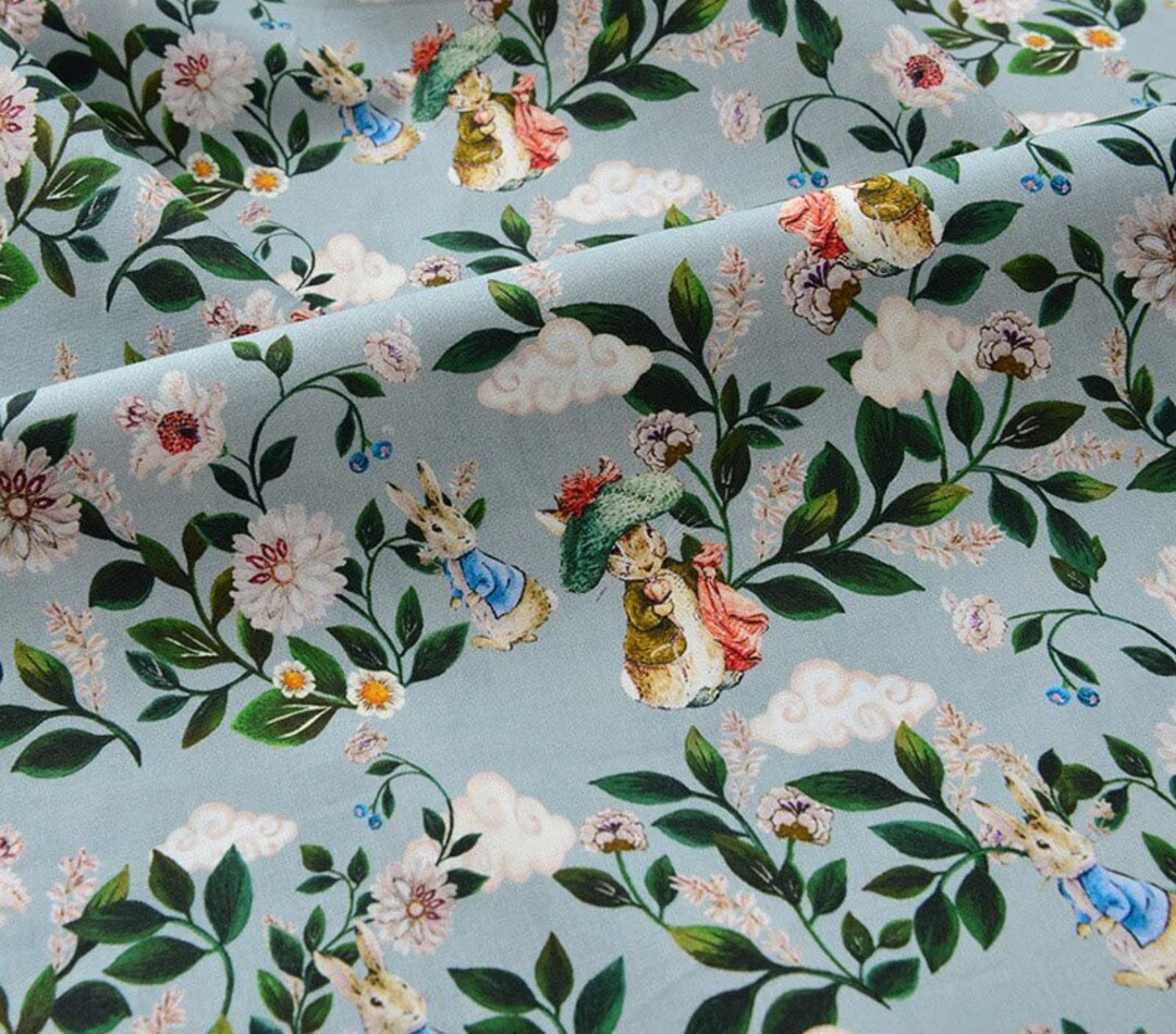 Peter Rabbit Fabric Beatrix Potter Fabric Cute Bunny Fabric Anime ...