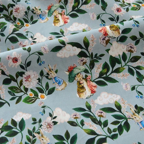 Rabbit Fabric - Etsy