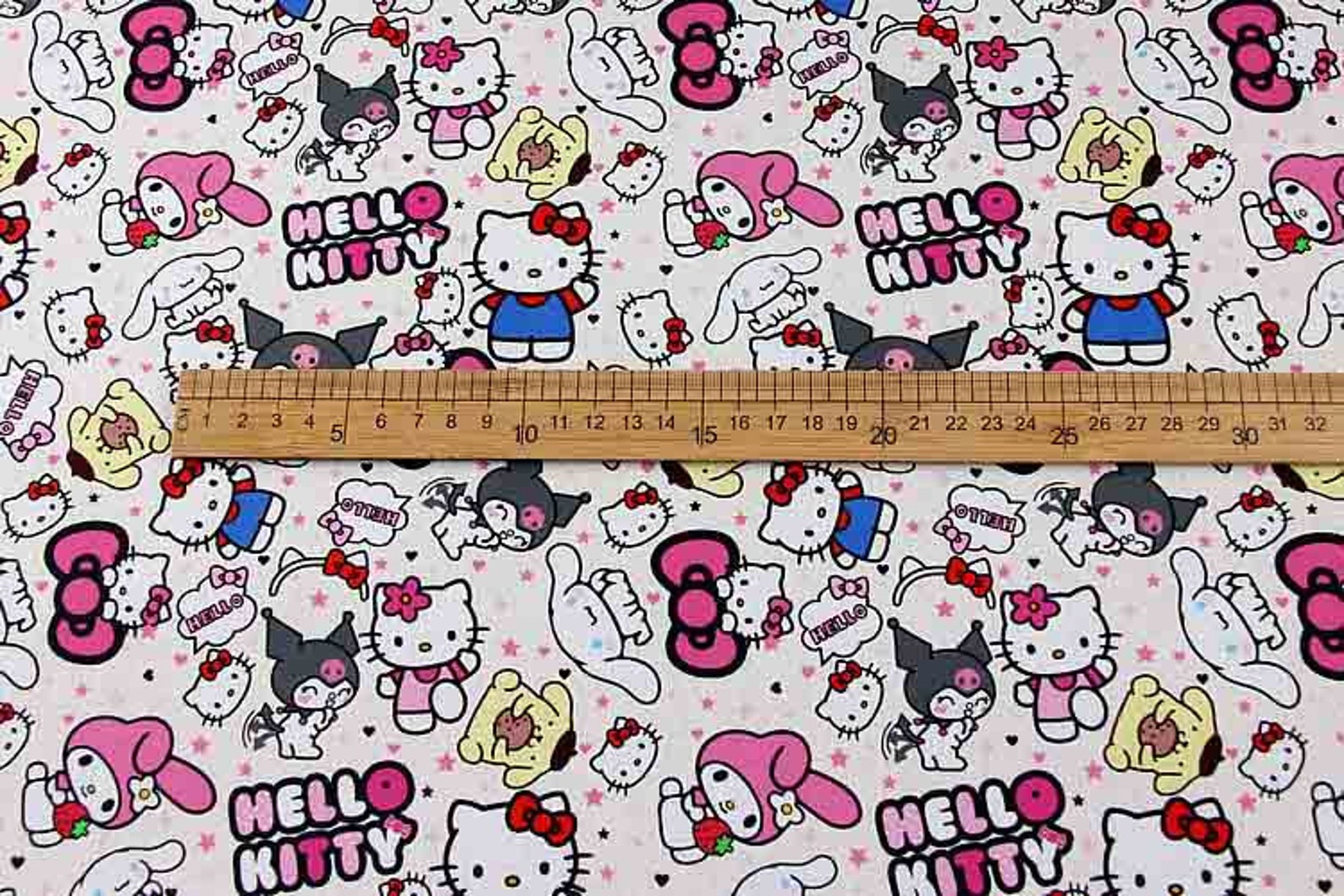 Hello Kitty Fabric Lucky Kitty Fabric Fortune Cat Fabric Anime Cotton ...