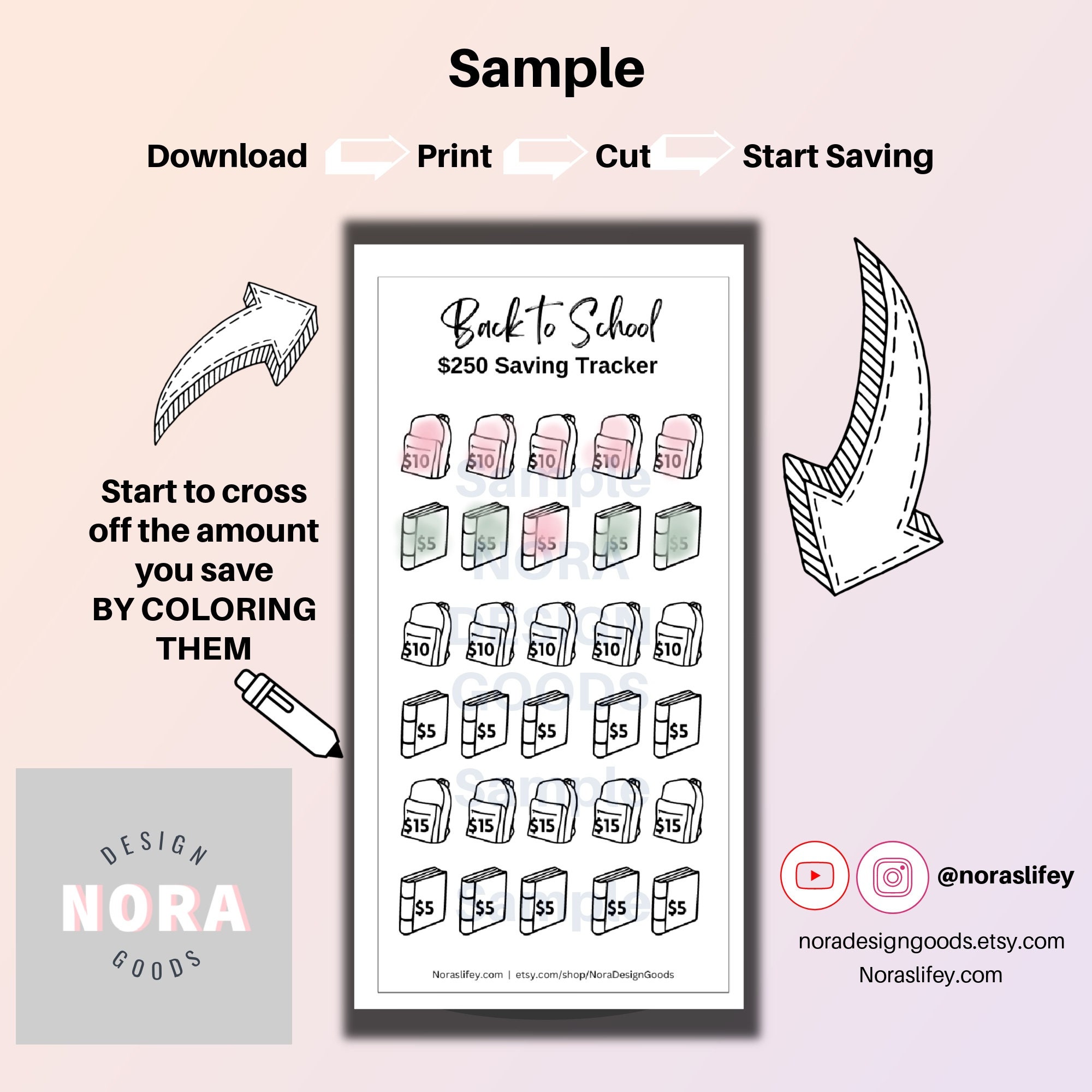 Small Bills Saving Challenge Printable PDF/100/200/300 Kids - Etsy