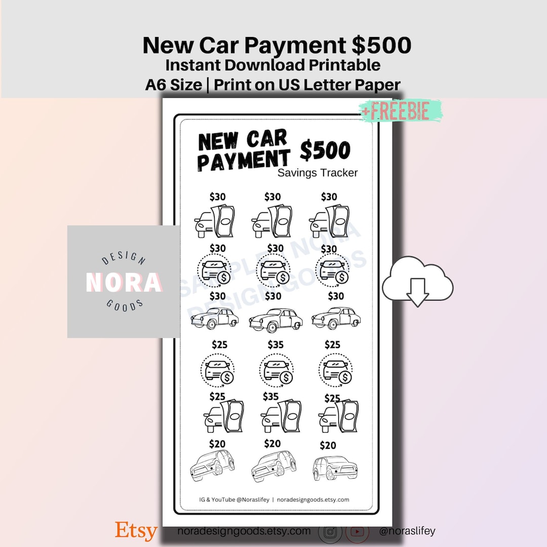 New Car Payment 500 Dollars Saving Challenge | Car Funds |saving ...