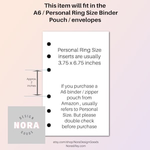 Personal A6 Size Minimalist Cash Envelopes | Laminated Frosted Vellum ...