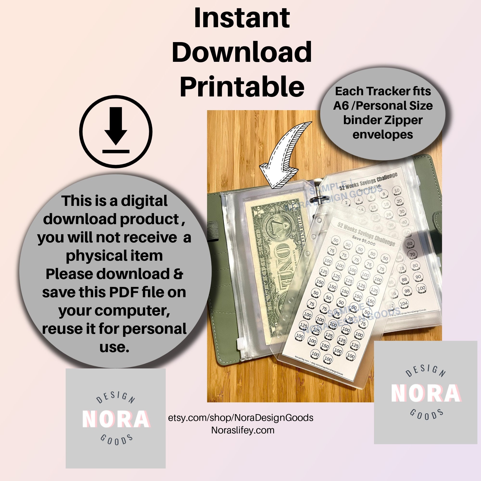 Small Bills Saving Challenge Printable PDF/100/200/300 Kids - Etsy