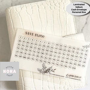 100 Envelop Saving Cash Envelope|save 5050 |personal Size| Laminated ...