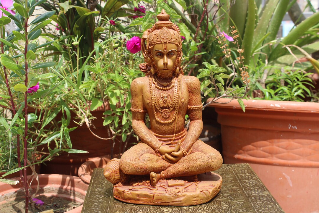 Hanuman Statue God of Strength Sitting Hanuman Meditating Hanuman ...