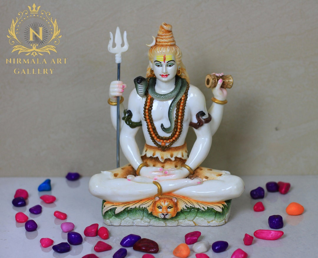 God of Destroyer Shiva Meditation Posture Decorative Statue - Etsy
