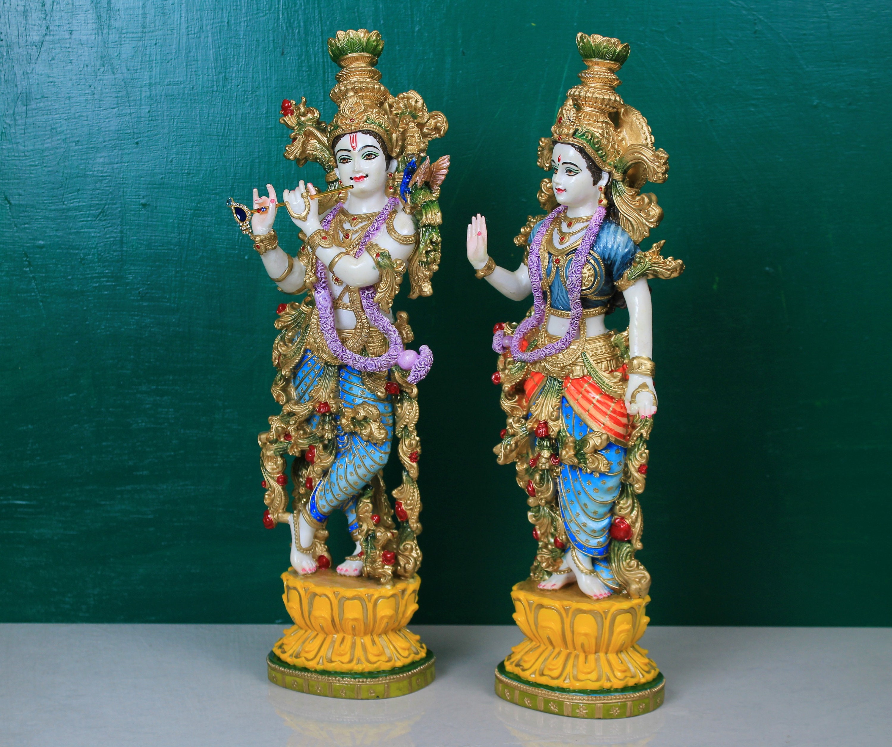 Radha Krishna Statue 15 Inch Couple Statue God of Lovers Anniversary ...