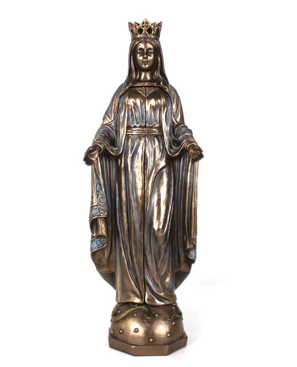 Mother Mary Statue Figurine, Triptych Sculpture of Pieta, Virgin Mary ...