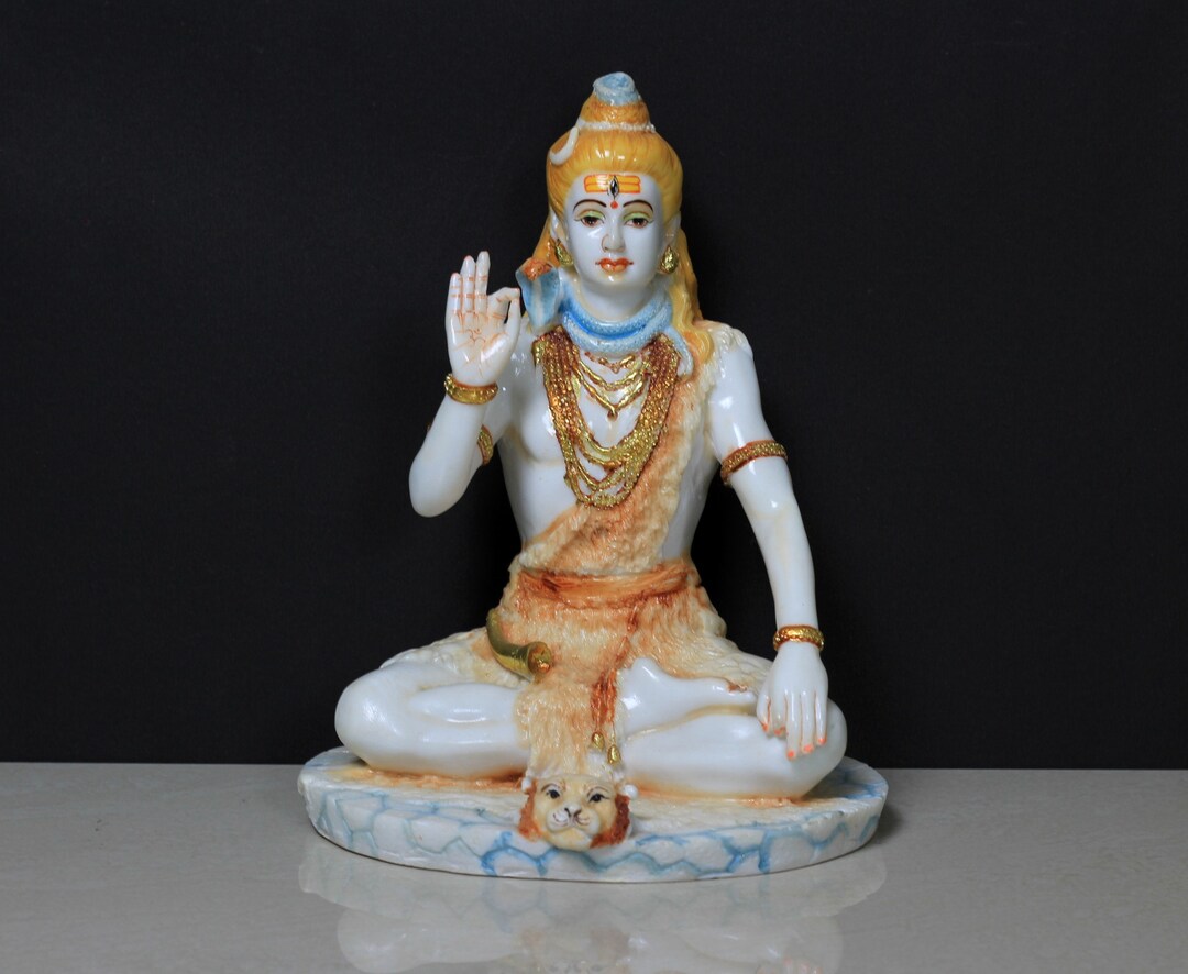 God of Destroyer Shiva Meditation Posture Decorative Statue Shiv ...