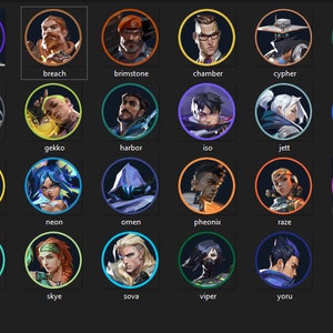 VALORANT Agent Icons PNG for Your Gaming Clips - Etsy