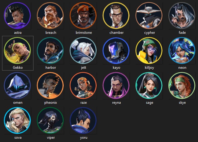 VALORANT Agent Icons PNG for Your Gaming Clips - Etsy