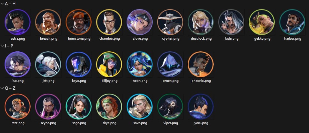 VALORANT Agent Icons PNG for Your Gaming Clips - Etsy
