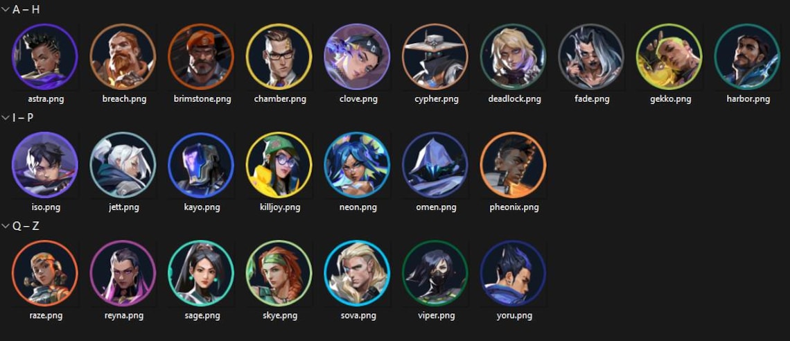 VALORANT Agent Icons PNG for Your Gaming Clips - Etsy