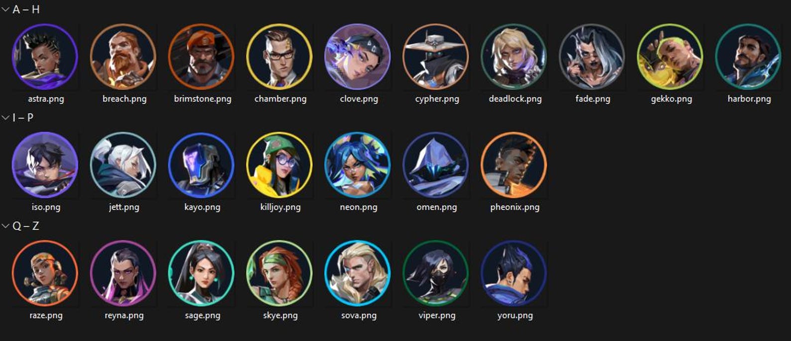 VALORANT Agent Icons PNG for Your Gaming Clips - Etsy