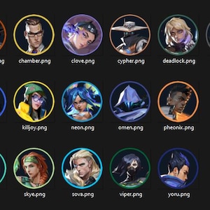 VALORANT Agent Icons PNG for Your Gaming Clips - Etsy