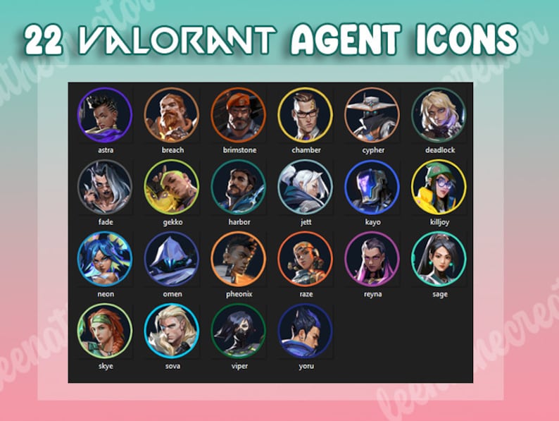 VALORANT Agent Icons PNG for Your Gaming Clips - Etsy