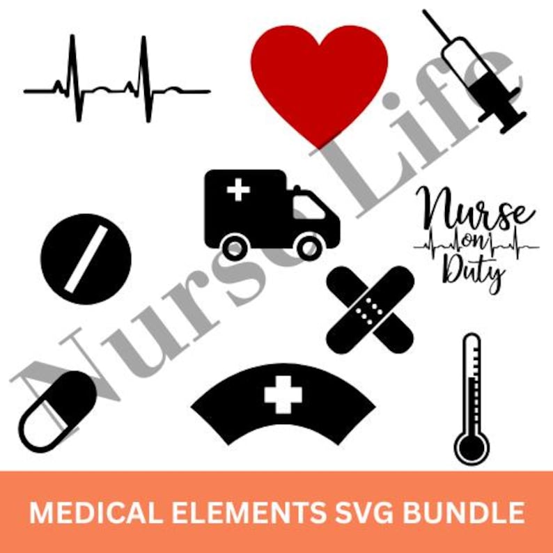 Medical Elements SVG Bundle - Etsy