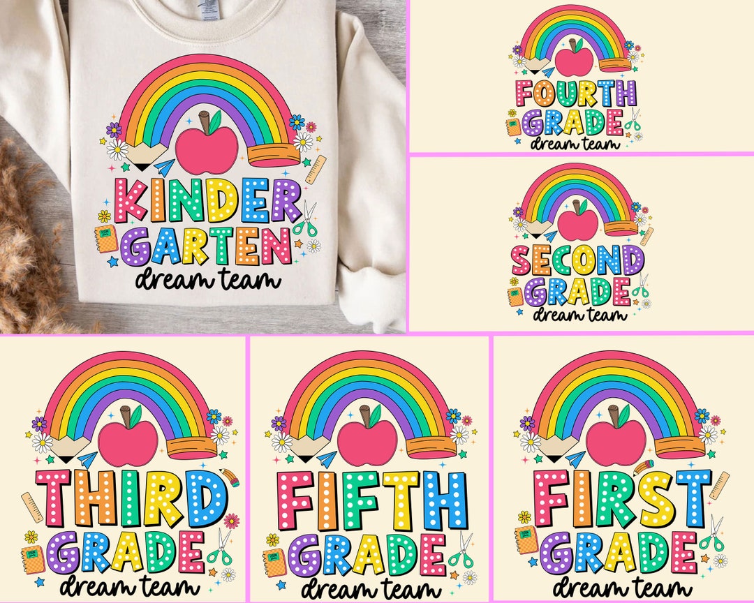 School Kindergarten Rainbow Bundle Png, Back to School Rainbow Png ...