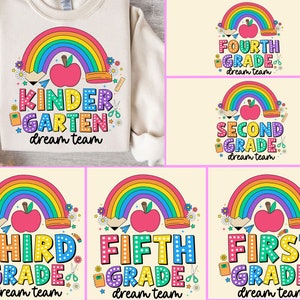 School Kindergarten Rainbow Bundle Png, Back to School Rainbow Png ...