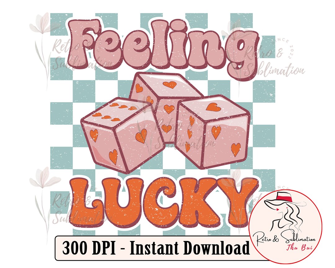 Retro Feeling Lucky Png, Valentine Png, Valentine's Day PNG, XOXO Png ...