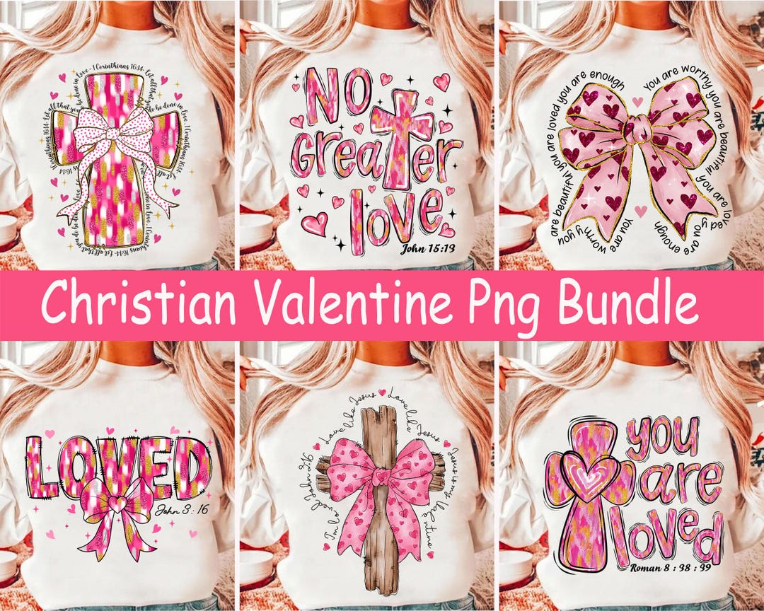 Christian Valentine Png Bundle, Jesus Love Cross Png, Coquette ...
