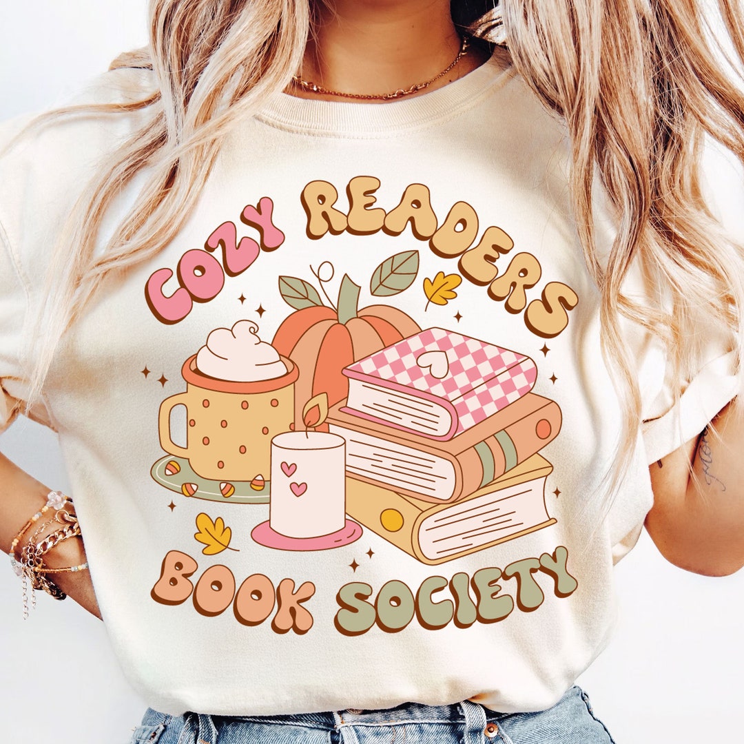 Cozy Readers Book Society Svg, Autumn Fall Cozy Bookish Svg, Book Club ...
