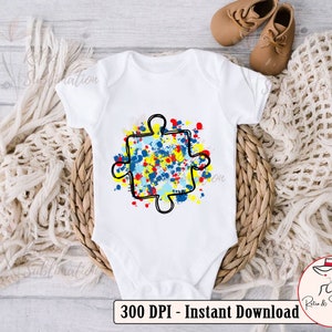 Watercolor Autism Puzzle Piece Png , Autism Awareness Png We Wear Blue ...