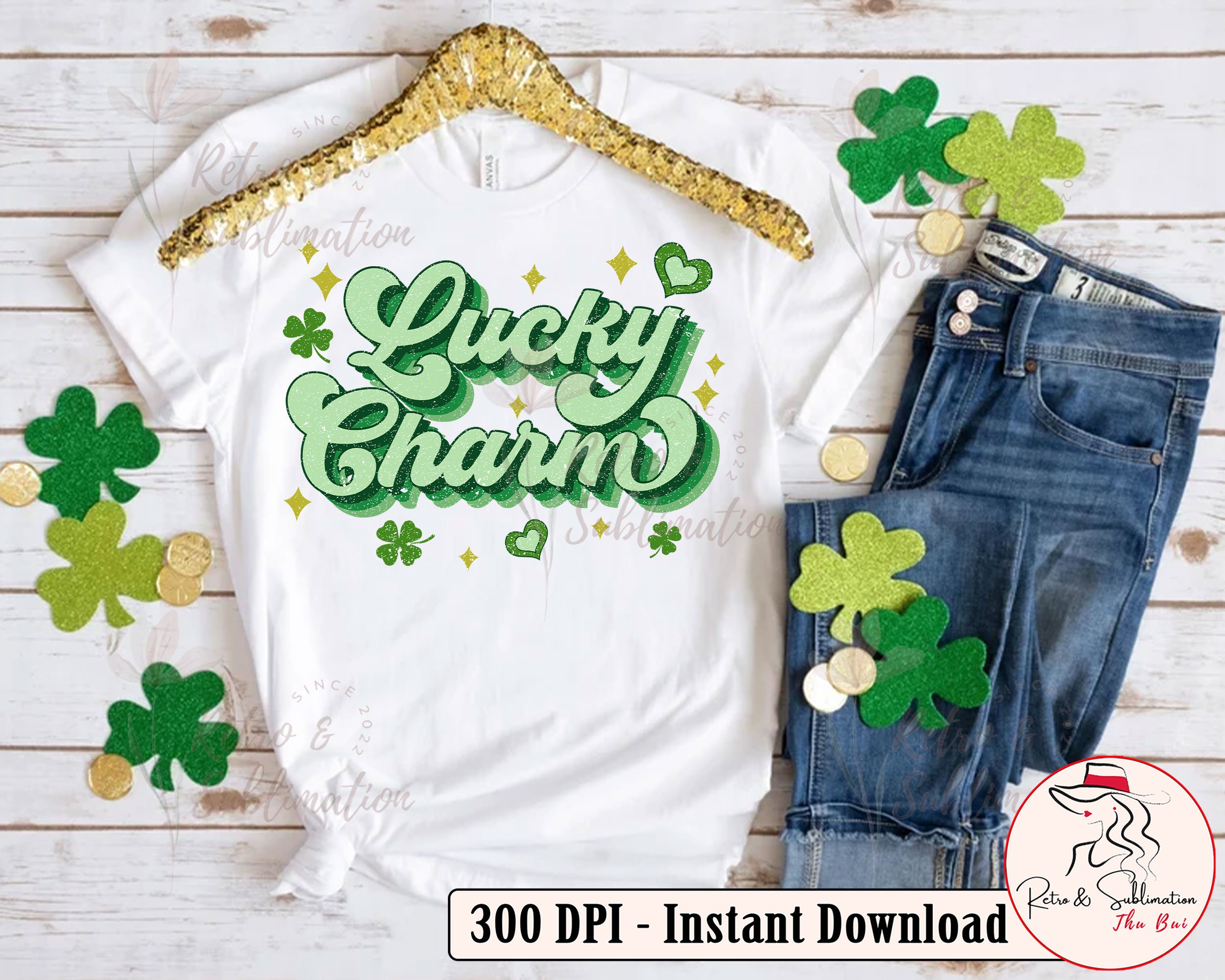 Retro St Patricks Day Png St Patricks Day Lucky Charm Png - Etsy