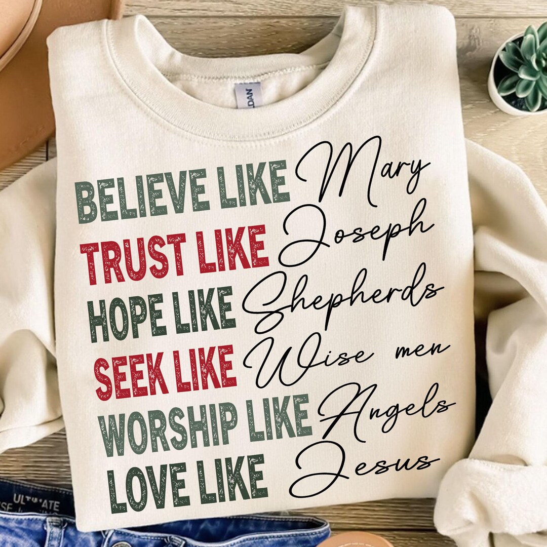 Believe Like Mary Svg, Christian Christmas Svg, Christmas Svg ...