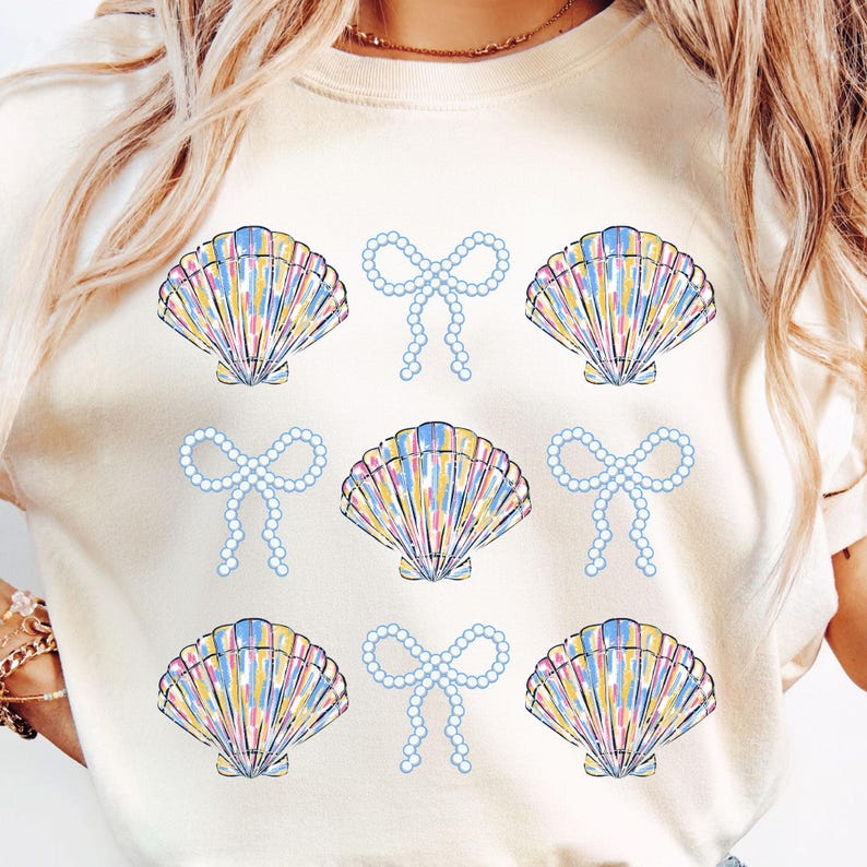 Coquette Seashell Png, Watercolor Coquette Png, Beach Vibes Png, Summer ...