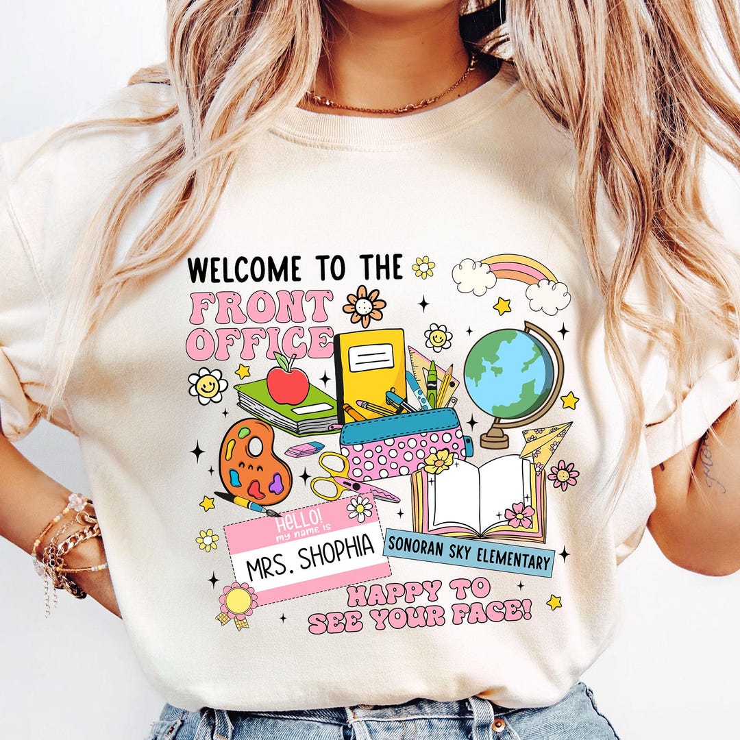 Personalized Welcome to the Front Office Png, Back to School Png, Cute ...
