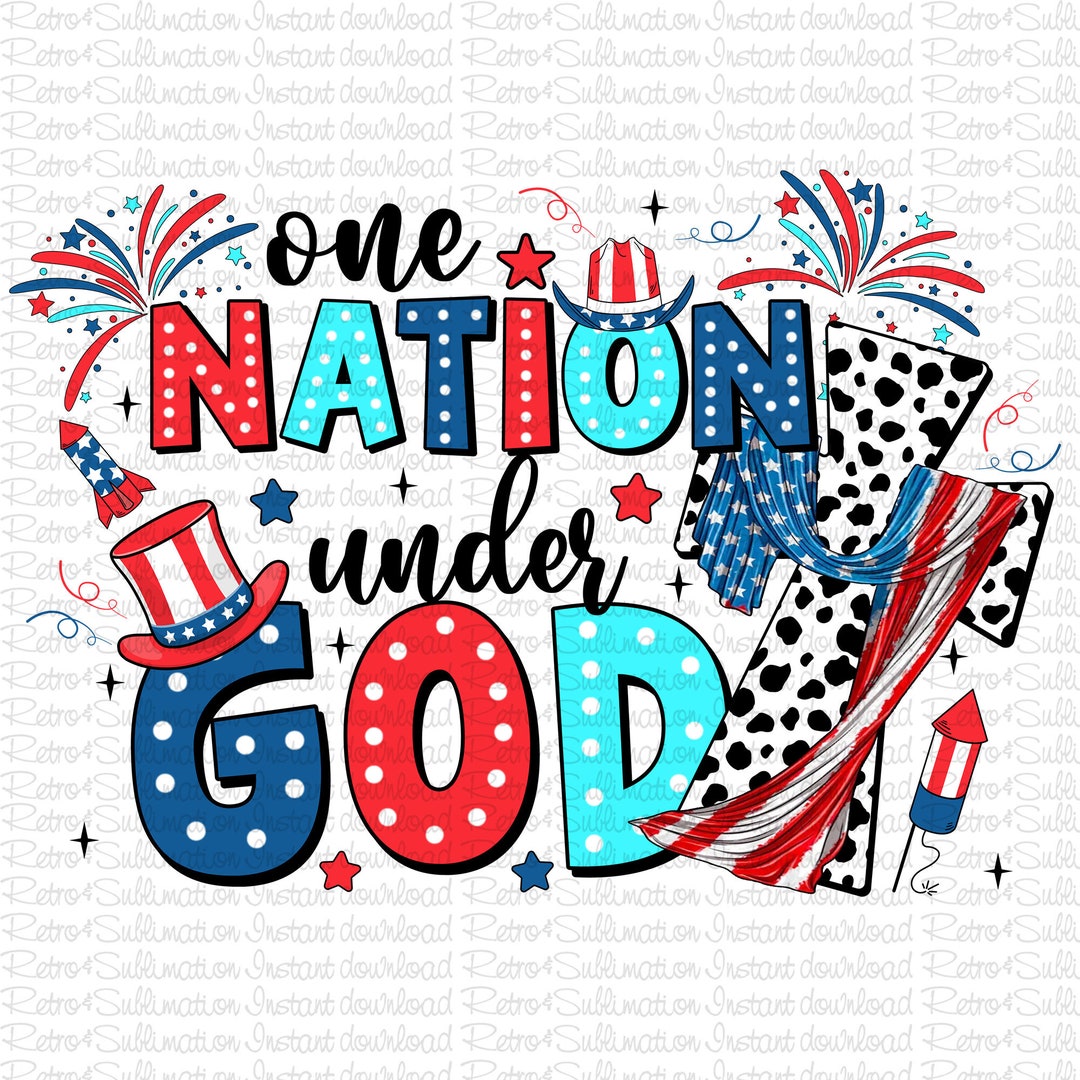 One Nation Under God Png, Sparkly America Png, Independence Day, 4th of ...