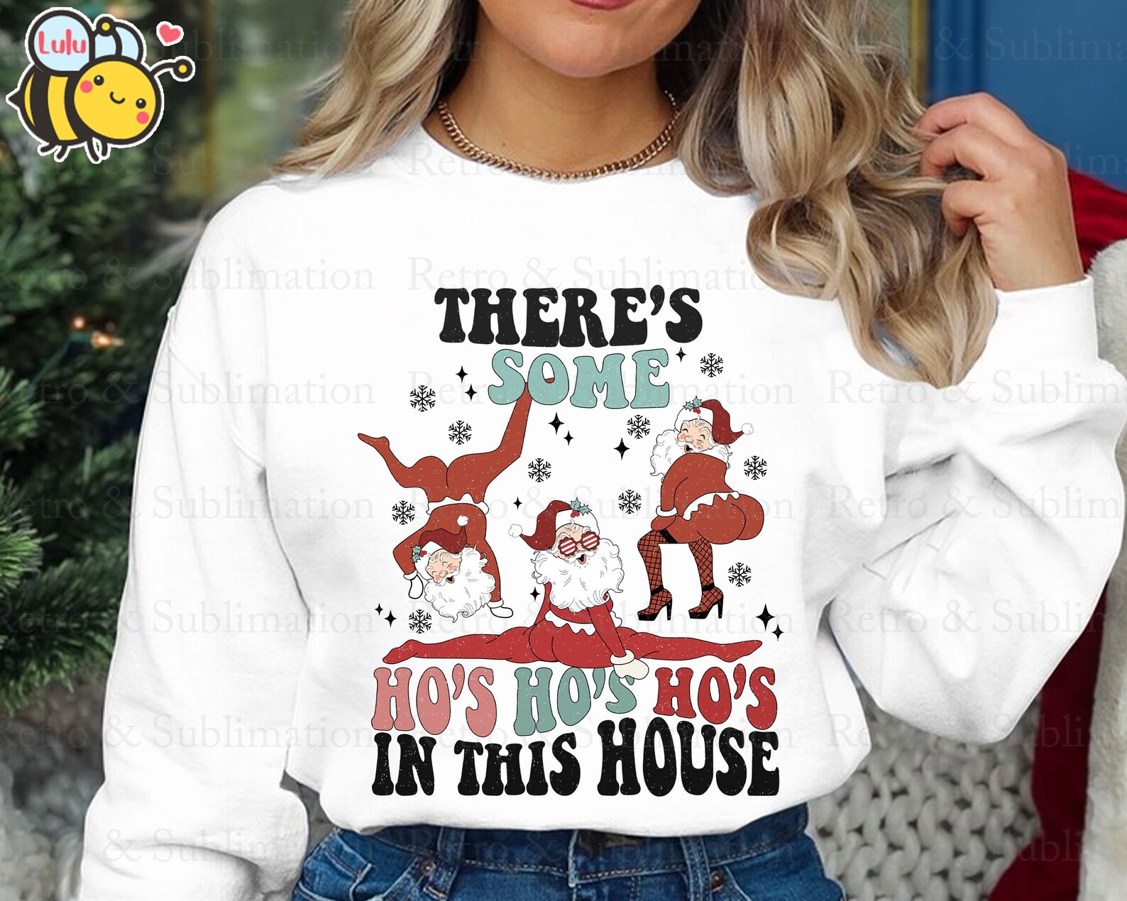 There's Some Ho Ho Ho in This House Png, Funny Pink Santa Claus Png ...