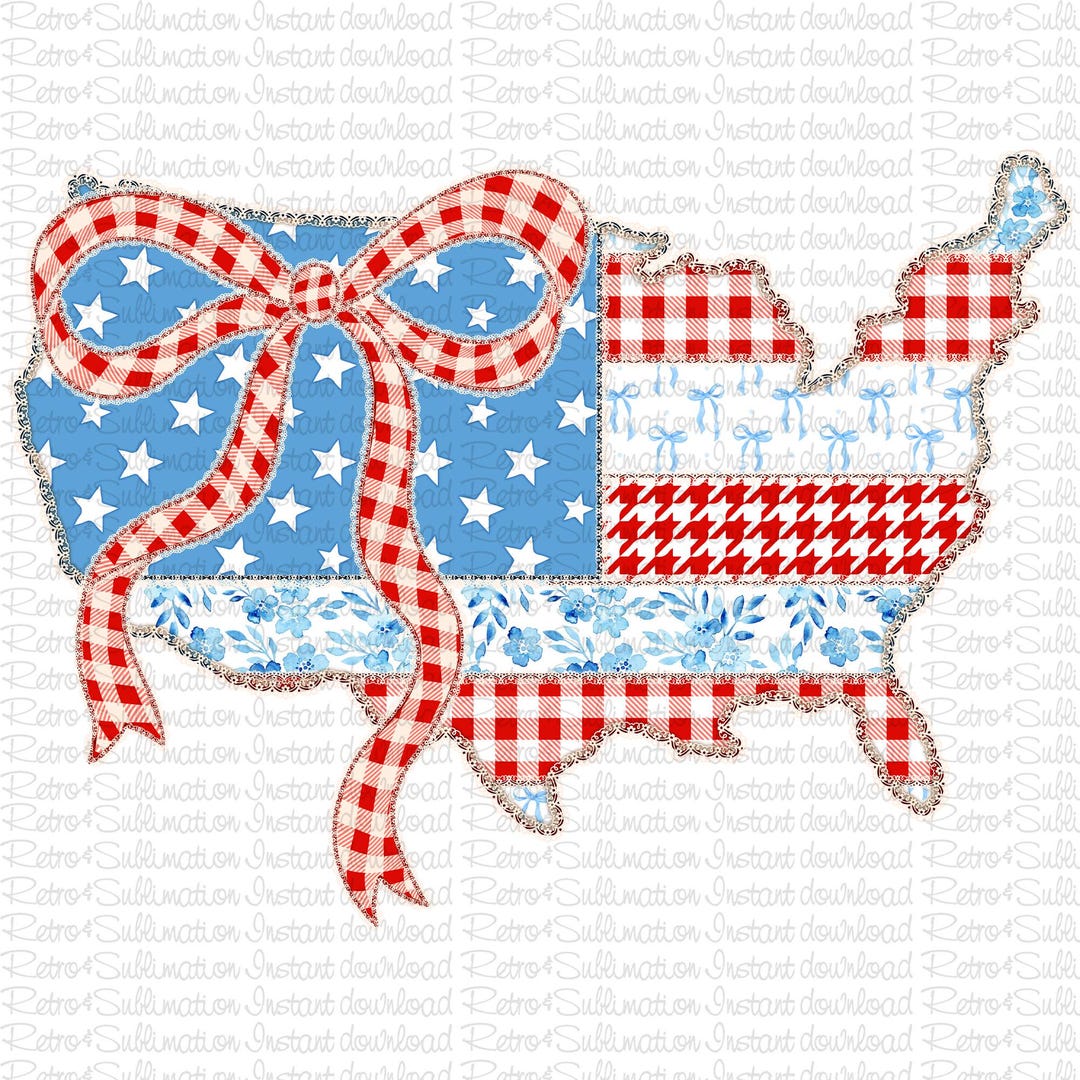 Retro America USA Map Png, Cotteque Bow USA Map Png, Bible Verse Design ...