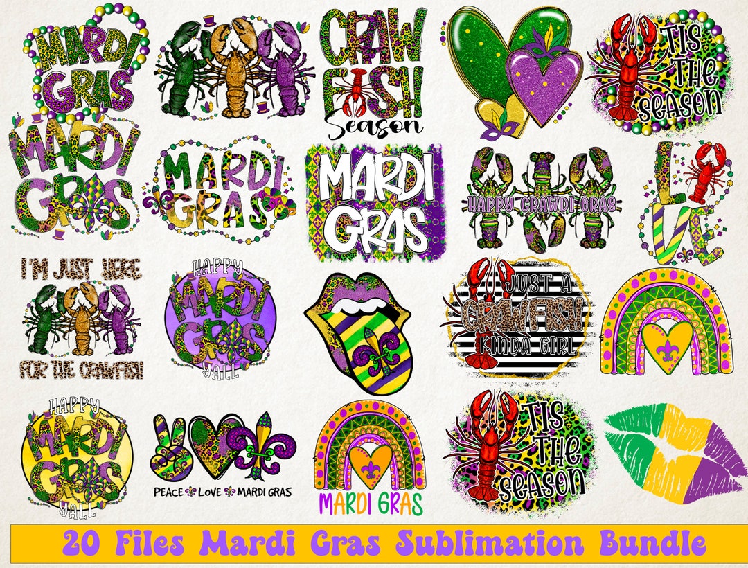 Mardi Gras Png Bundle, Mardi Gras Png, Fleur De Lis Png, Fat Tuesday ...