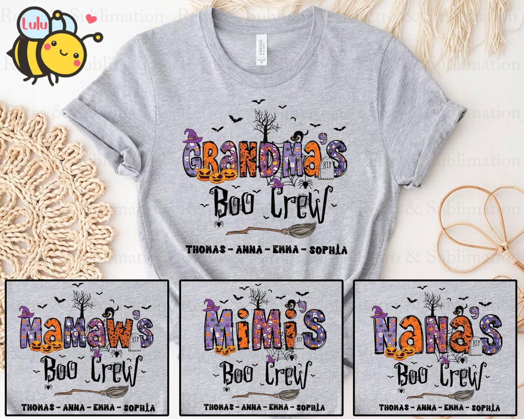 Personalization Grandma Boo Crew Png, Happy Halloween Png, Custom Name ...