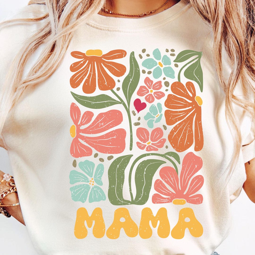 Preppy Mama Png, Cute Mama Png, Boho Mama Png, Mothers Day Png, Floral ...