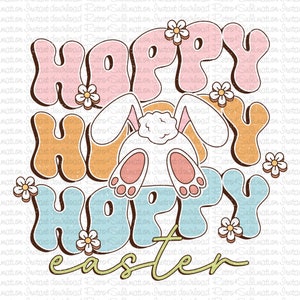 Hoppy Easter Png, Retro Easter Png, Easter PNG Sublimation Design ...
